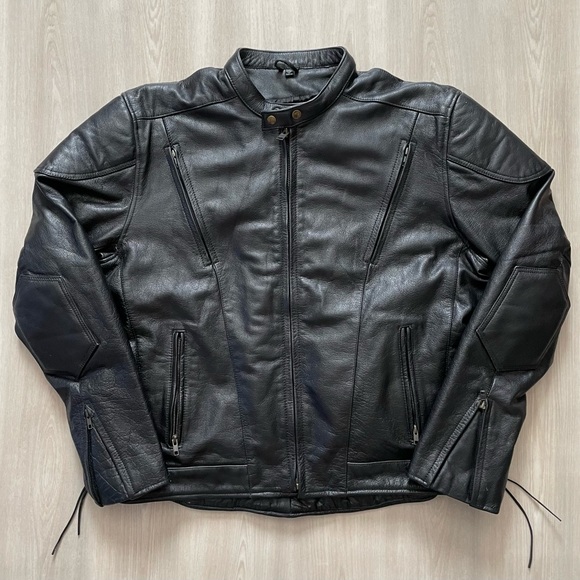 Xelement | Jackets & Coats | Xelement Leather Motorcycle Jacket Mens ...